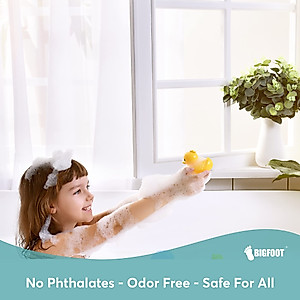 BigFoot Shower Curtain Liner – 72 x 72 PEVA Heavy Duty Shower Curtain with Rustproof Metal Grommet and 3 Magnetic Weights – Odor Free and Compatible with Standard Showers, Clear