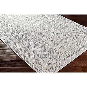 Mark&Day Outdoor Rugs, 8x8 Latimer Global Indoor/Outdoor Beige Square Area Rug, Non Shedding Beige Grey Carpet for Patio, Porch, Deck, Bedroom, Living Room or Kitchen (7'10" Square)