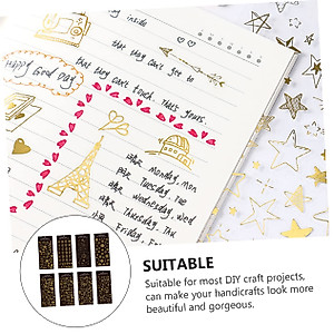 8 Sheets DIY Bronzing Stickers DIY Suitcase Stickers Decorative Decals Diary Decorative Sticker DIY Decals Scrapbook Stickers DIY Stickers Hand Account Stickers Phone Case Decals