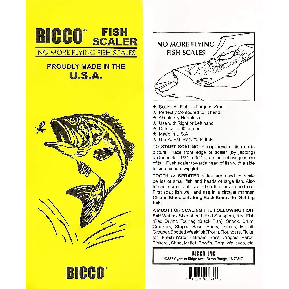 Bicco Plastic Fish Scaler (4-Pack)