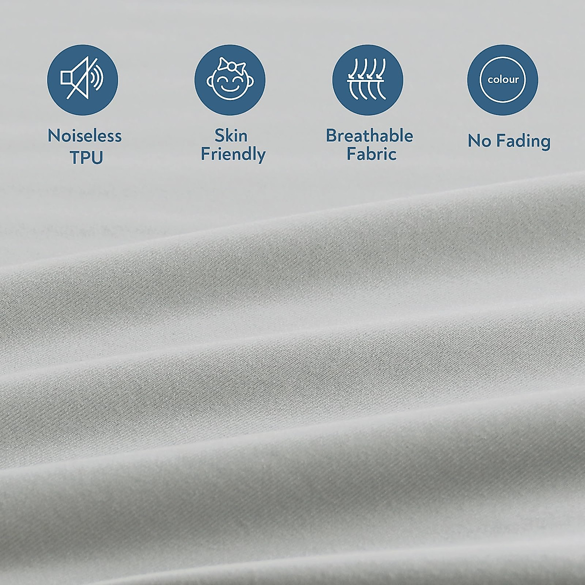 Magik & Kover Twin Mattress Protector Waterproof Cover 2 Pack, Waterproof Bed Twin Fitted Sheet Only, Machine Washable Deep Pocket Twin Size Mattress Cover for Kids Bed with Elastic Rubber Band, Grey