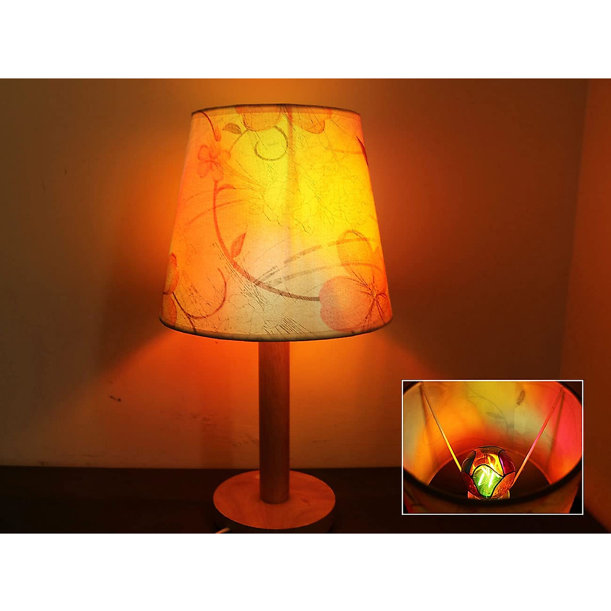 Greeogin Dimmable Stained Glass LED Light Bulb Led Color Bulb,E26 Base 4 Watts A19/A60 LED Light Bulbs,for Party Light,Festive Atmosphere,Home Lighting,Bedside Lamp,2 Pack