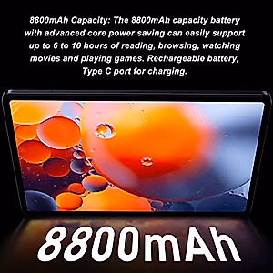 Kids Tablet, 10 inch Tablet 6GB 128GB 4G with Dual Camera for Study US Plug