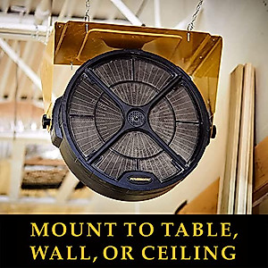 Powermatic PM1250 Electrostatic Air Filtration System, 0.1 Micron Filter, 754 CFM, 1Ph 120V (1791331), Yellow