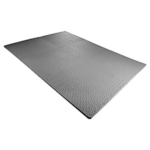 BalanceFrom Puzzle Exercise Mat with EVA Foam Interlocking Tiles for MMA, Exercise, Gymnastics and Home Gym Protective Flooring, 3/4" Thick, 24 Square Feet, Gray
