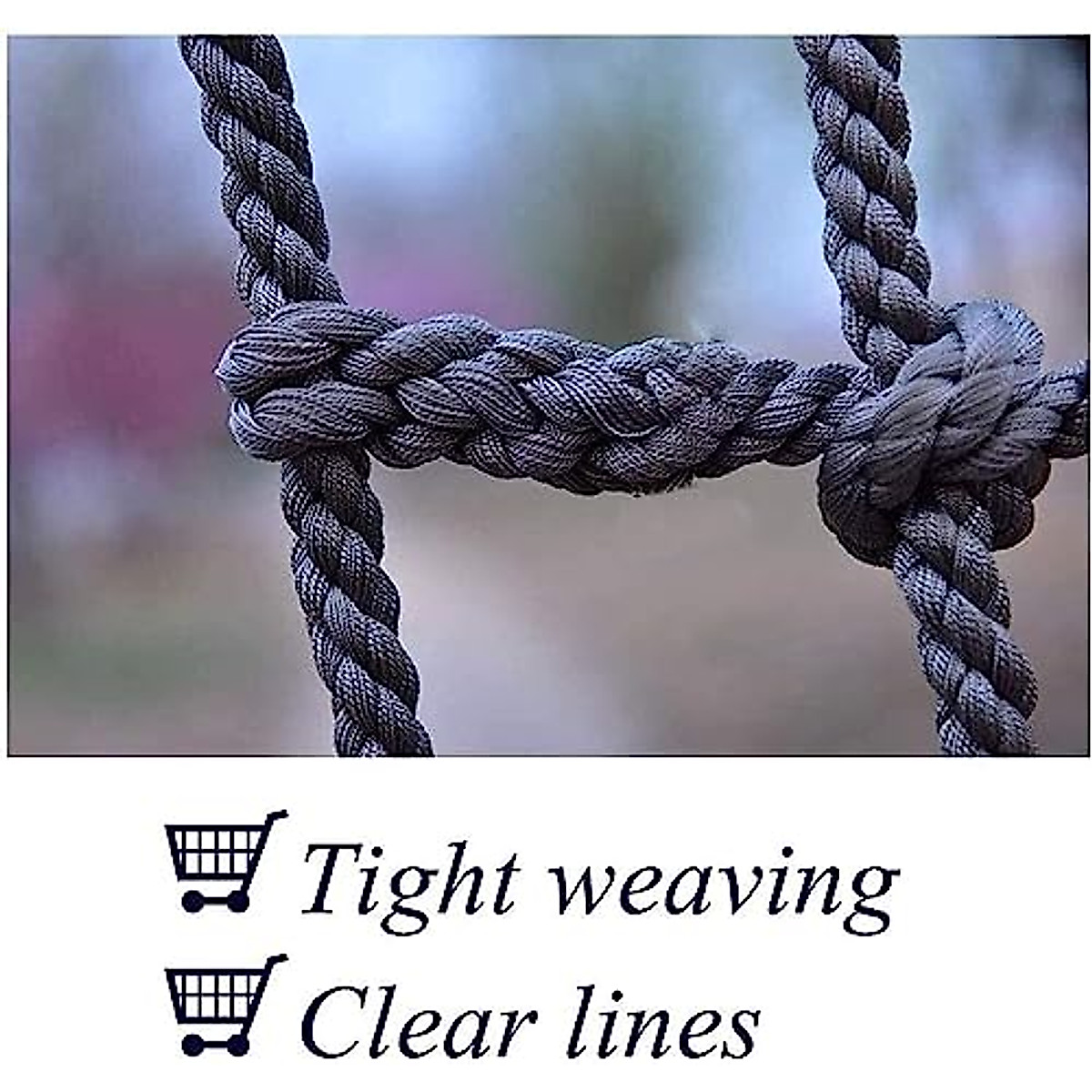 EkiDaz HXRW Rope Net Protective Safety Net Wear-Resistant Rope Climbing Net Anti Fall Net for Garden Treehouse Fence Decoration Playground Sets for Backyards (Size : 2 * 5m(6.6 * 15.15ft))