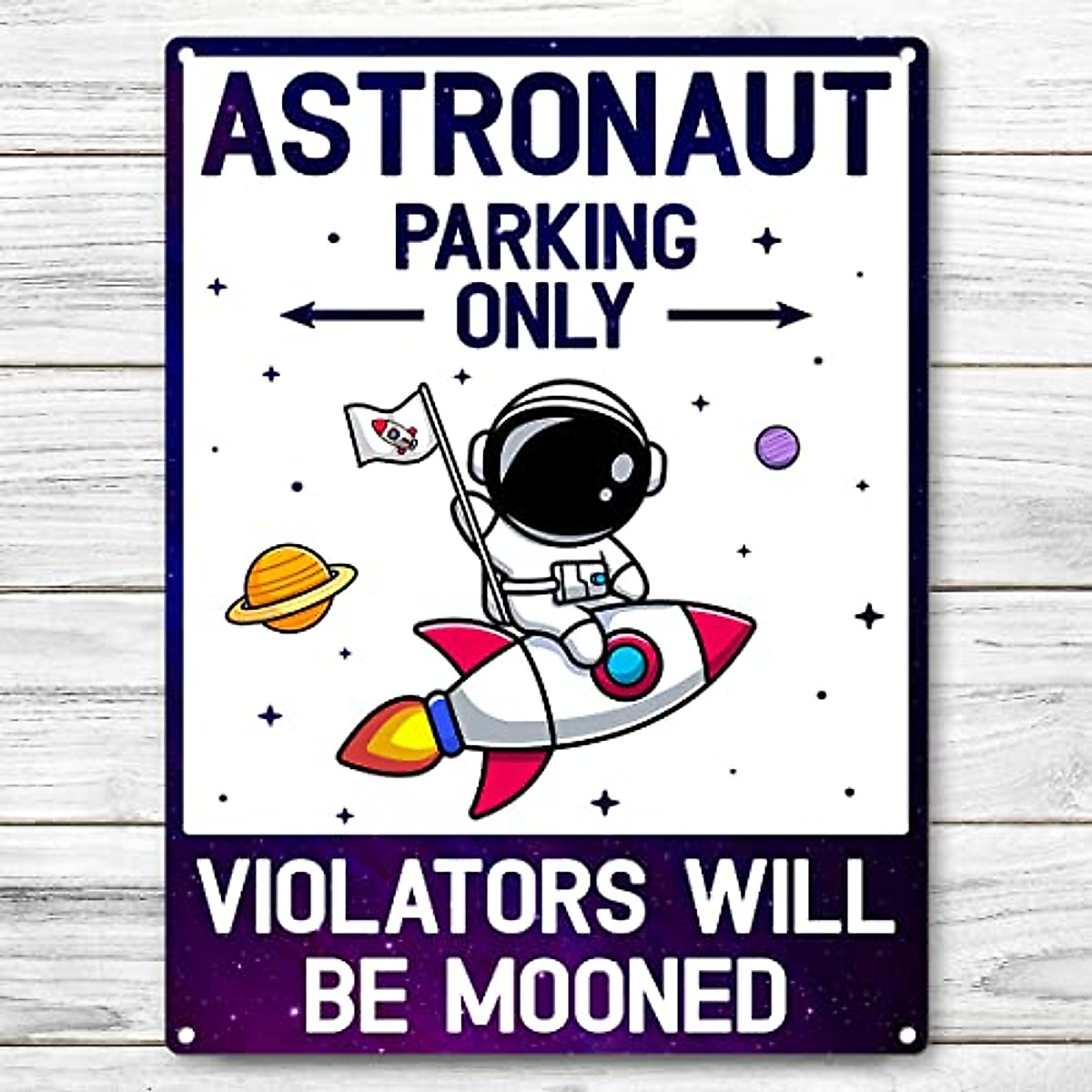 Astronaut Parking Sign, Space Themed Bedroom Decor For Boys Room ...