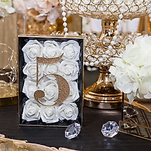 Chuangdi 140 Pieces Valentine's Day Artificial Foam Rose Head, 3 Inches Artificial Stemless Rose Flower Heads Without Stem for Weddings, Decor, DIY