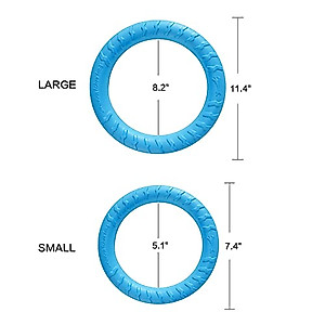 New Dog Toy Flying Ring,Throwing Tug of War Interactive Dog Toys for Small Medium Large Breed,Waterproof and Flexible for Aggressive Chewers (Orange Large)