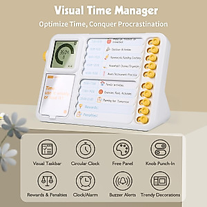 Task Timer, Planning Board with Visual Timer for Kids, Daily Chore Board-Checklist [Intuitive Assistive Tech] for ADHD, Autism Increase Self-Regulation, Silence Timer for Classroom Home