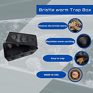 Bristle Worm Trap Saltwater Aquarium, Sinking Bristle Worm Trap Box, Bristle Worm Catcher Aquarium Saltwater Aquarium Black Unique