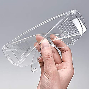 Frienda Safety Goggle Glasses Clear Safety Goggles Anti-Fog Protective Polycarbonate Eyewear with Impact Resistant Lens for Construction Laboratory Outdoor Work Eye Protection (6 Pairs)