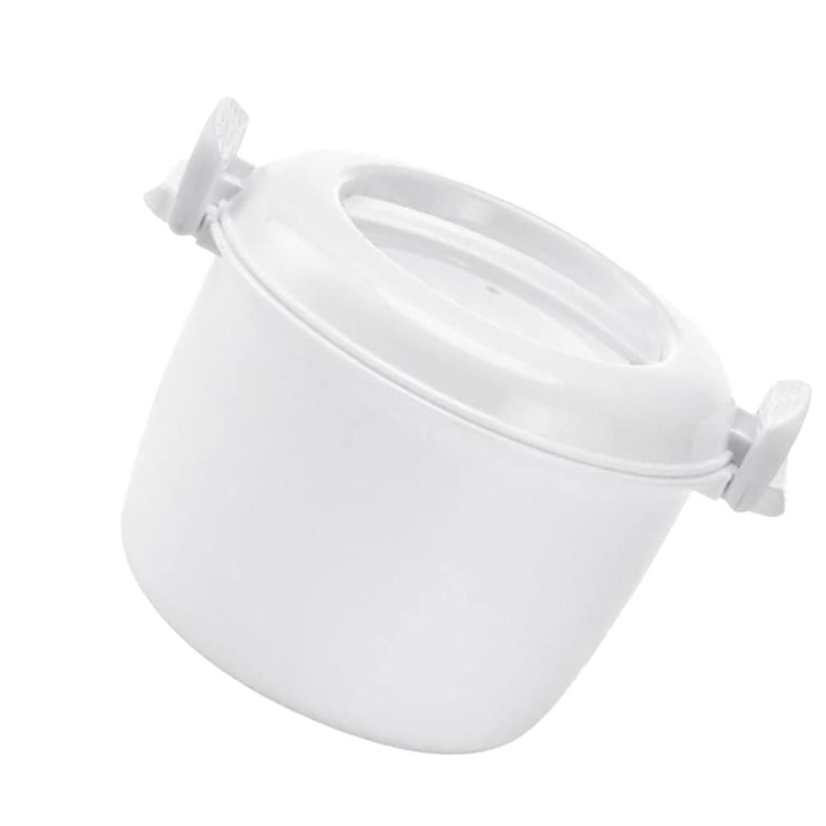 Luxshiny Microwave Rice Cooker Insulated Round Lunch Box Easy Fast Microwave Cookware Microwave Lunch Container Kitchen Supplies (Large Size)