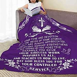 NIAXAYER Gift for Pastors Wife Throw Blanket, A Great Appreciation Gift Idea for Pastors Wives,to Our Pastor's Wife Blanket Gifts 50 * 60in