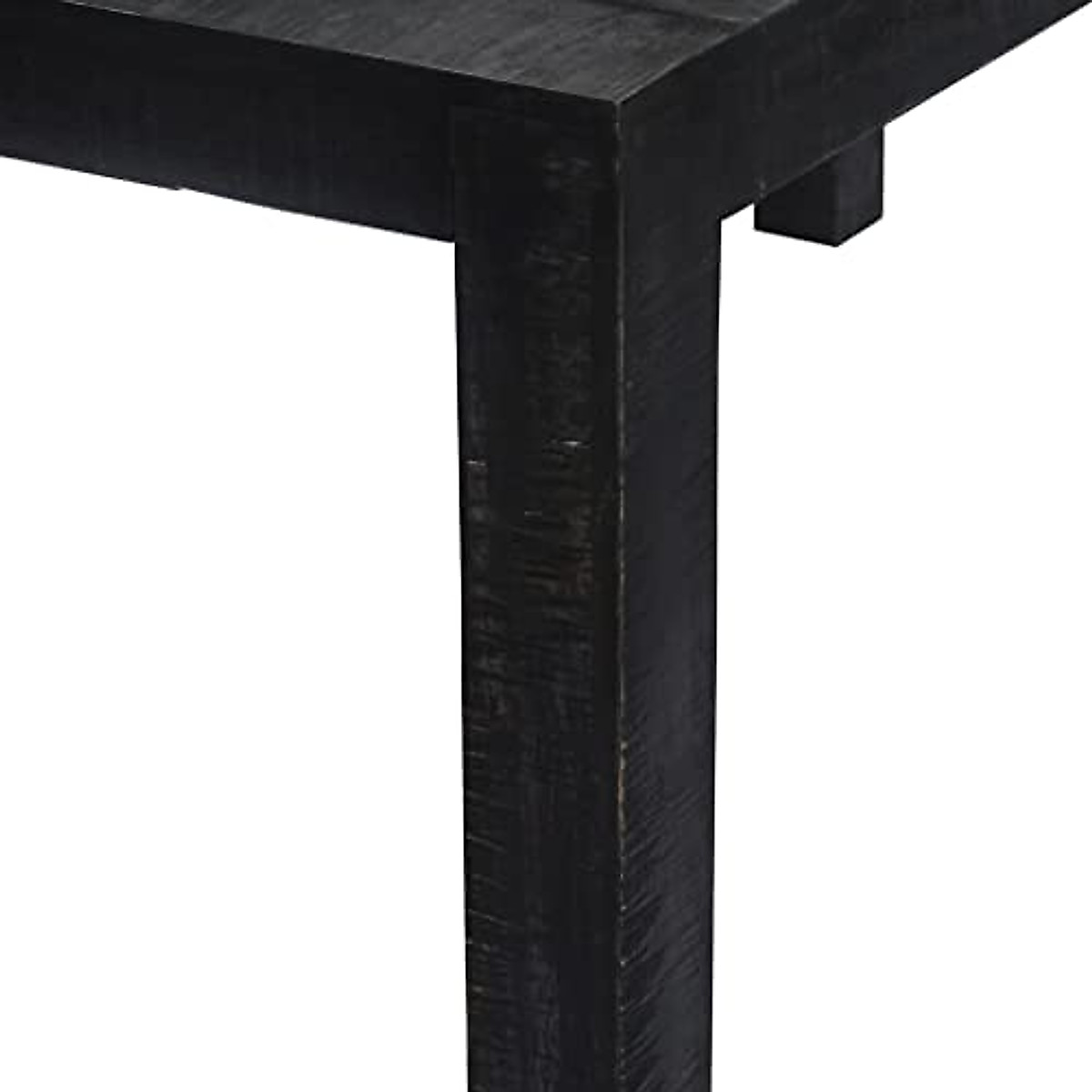 YPWRENH Entrance Table Decorative Table Dining Table Black 46.5 "x23.6 x29.9 Solid Mango Wood for Dining Room, Kitchen or Living Room