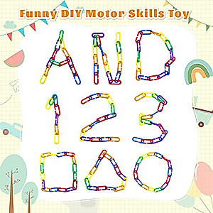 JIALEEY 100 Piece Plastic C-Clips Hooks Chain Links Rainbow C-Links Children's Learning Toys Small Pet Rat Parrot Bird Toy Cage