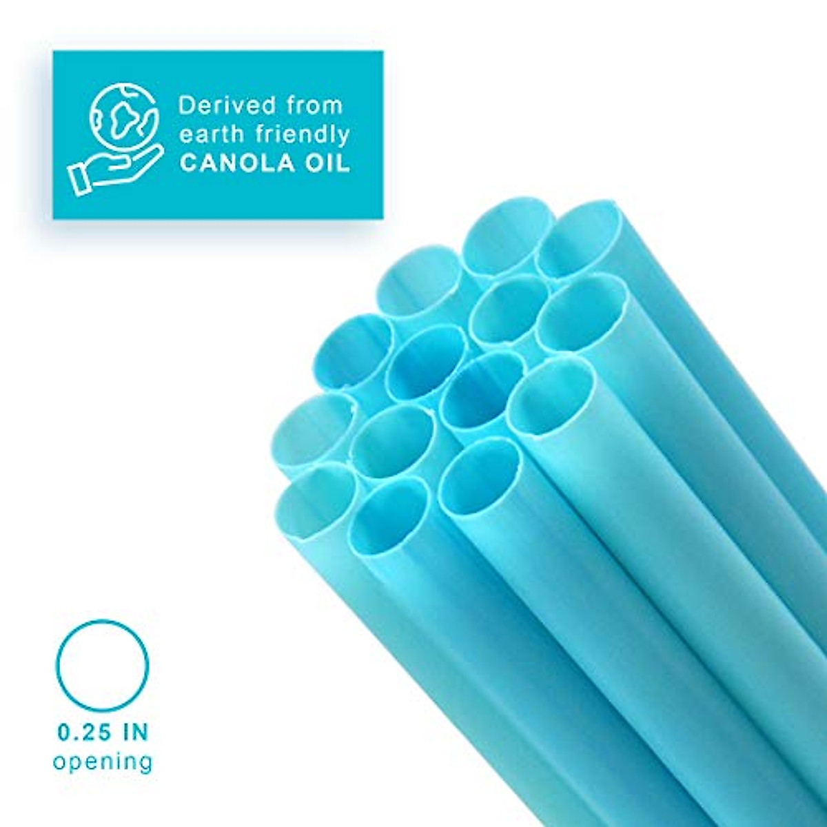 Phade 8.5" Giant Compostable Biodegradable Eco Straws, 300 Count, Individually Wrapped, For Cold Drinks Only