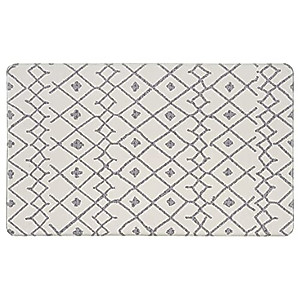 Rugshop Modern Boho Trellis Anti Fatigue Standing Mat 18" x 30" Cream