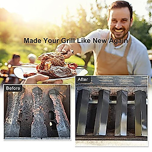 Grill Heat Plate Shields Replacement Parts for Brinkmann Brinkman 810-3660-S, 810-2512-S, 810-8411-5, 810-2511-S, Porcelain Steel Gas Grill Heat Tent Flame Tamer Replacement for Uniflame, Aussie.