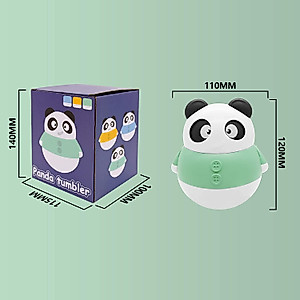 Conzy Roly Poly Tumbler Panda, Baby Tummy Time Toy, Cute Musical Toy Gift for Infant Boy Girl 36 Months and Up, Cute Desk Toys for Office for Adults