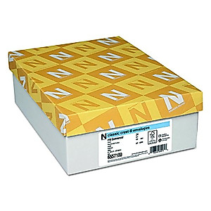 Neenah Paper Classic Crest #10 Envelope, Commercial Flap, Gummed Closure, 4.13 X 9.5, Baronial Ivory, 500/box