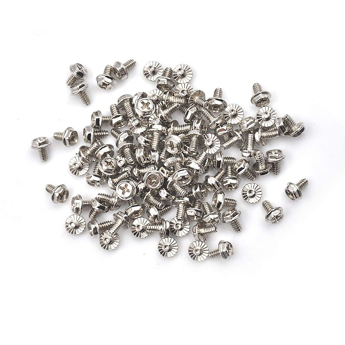 Screw 100pcs PC Case Hard Drive Motherboard Mounting Screws for Motherboard PC Case CD-ROM Hard Disk Toothed Hex 6/32 Computer
