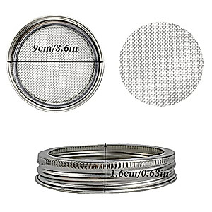 Seed Sprouting Kit, 2 Pack Stainless Steel Sprouting Stands and 2 Pack Mason Jar Sprouting Jar Lids, Sprouting Stands for Wide and Regular Mouth Mason Jars Canning Jars Holder for Growing Organic Sprouts (86 mm)