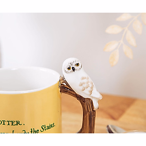 Silver Buffalo Harry Potter Envelope Ceramic Mug With Sculpted Hedwig Handle | Holds 20 Ounces