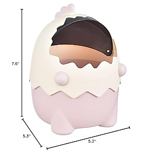 LtyTz Mini Trash Can with Lid, Cute Dinosaurs Desktop Trash Cans, Small Trash Can Office Plastic Garbage Can for Bathroom Vanity, Desktop, Office or Coffee Table (Pink)