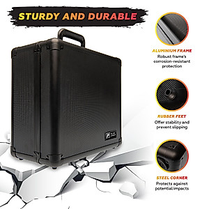 PANOPPLY Slab Armor 120+ 3 Row Psa Graded Card Storage Box Graded Card Case Psa Slab Case for Graded Cards Psa Card Case Baseball Card Cases for Sports Cards Storage Sports Card Case (Black)