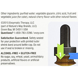 Nature's Way Sleep Tonight Melatonin Drops with L-Theanine, Non-Habit Forming Support*, 2 Oz, Cherry Flavor