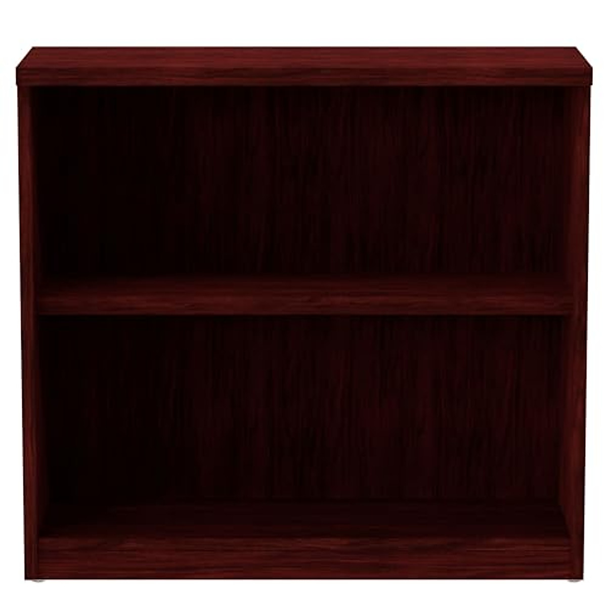 Alera ALEVA633032MY 31.75 in. x 14 in. x 29.5 in. Valencia Series 2-Shelf Bookcase - Mahogany