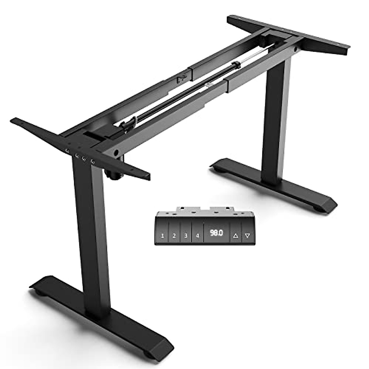 Velosan Standing Desk Frame, Electric Stand Up Desk Frame, Height Adjustable Electric Standing Desk Frame with LCD Touch Screen, Adjustable Height Desk Frame for Home & Office Table (Frame Only)