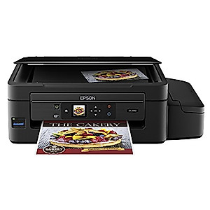 Epson Expression ET-2550 EcoTank Wireless Color All-in-One Supertank Printer with Wi-Fi, Wi-Fi Direct, Tablet and Smartphone Printing, Easily Refillable Ink Tanks