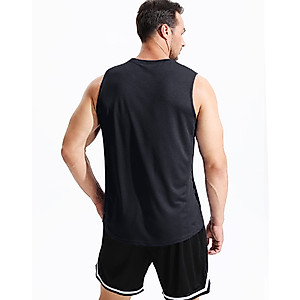 NELEUS Men's 3 Pack Muscle Workout Tank Top for Gym Running,5042,Black,Blue,red,3XL