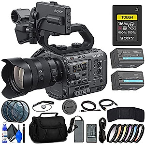 Sony FX6 Digital Cinema Camera Kit with 24-105mm Lens (ILME-FX6VK) + 160GB Memory Card + BP-U35 Battery + Filter Kit + Color Filter Kit + Bag + Memory Wallet + Cap Keeper + Cleaning Kit + HDMI Cable