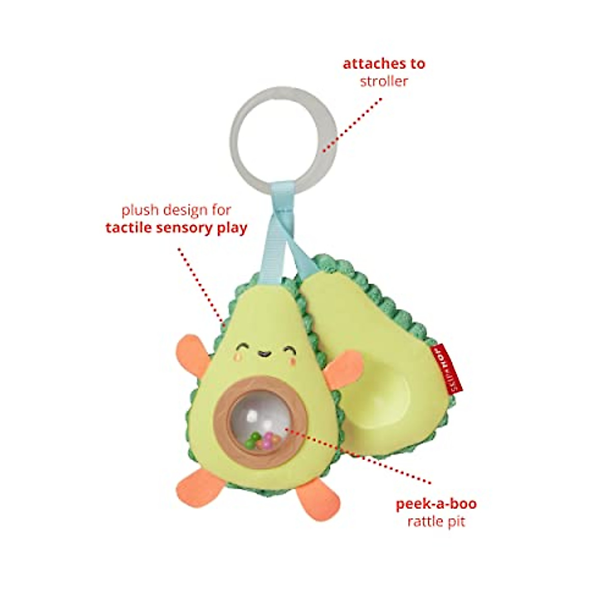 Skip Hop Farmstand Avocado Baby Stroller Toy