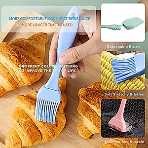 Ralcratve Silicone Pastry Brush,Baking Brush,Basting Brush For Cooking, Kitchen Brush, Butter Brush,Food Furit Brush, For BBQ Salted Steak Fish,Easy to Clean,Happy Party Kitchen Gift