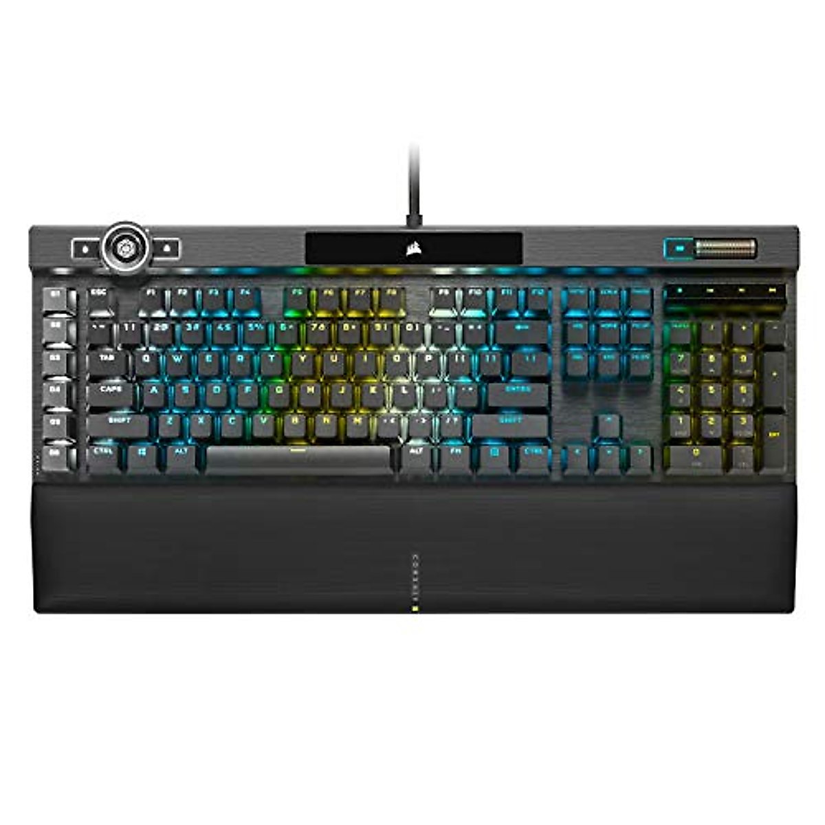 Corsair iCUE Nexus Companion Touch Screen – 5” Diagonal Screen – 6 Programmable Virtual Macro Buttons + K100 RGB Mechanical Gaming Keyboard - Cherry MX Speed RGB Silver Keyswitches