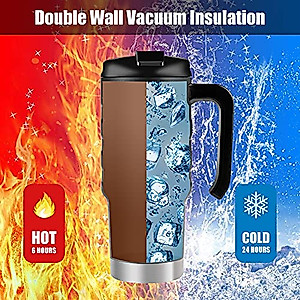 HAUSHOF Black 24 oz Travel Mug and 6PC Kitchen Knife Set