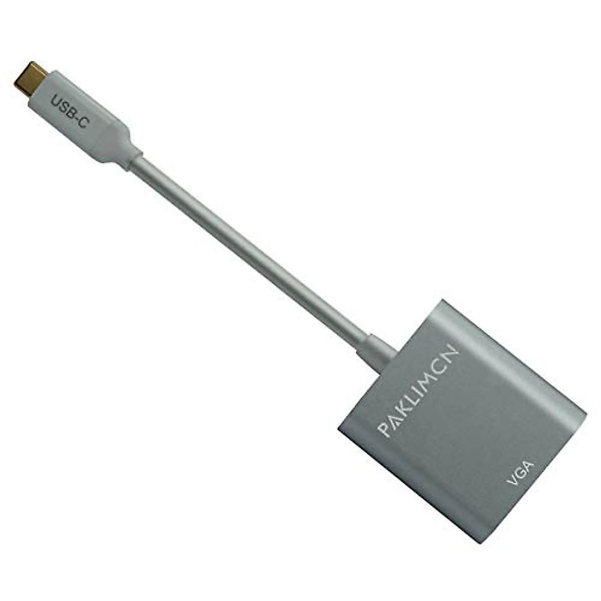 50/Pack PAKLIMCN USB-C to VGA Adapter Thunderbolt 3 with Gold-Plated Connector USB3.1 Type C Wholesale for VGA Compatible for Dell XPS 13/Chromebook Pixel/Yoga 910/Miix 510/surface go (Grey)
