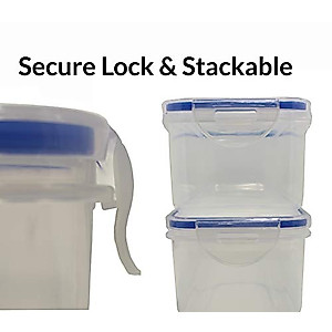 Plastic Storage Container for 2lbs Cooked or Uncooked Bacon, Meat, Food - Fresh Seal - Refrigerator, Freezer, Dishwasher, and Microwave Safe. Food Grade BPA Free