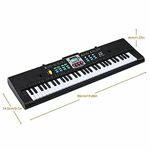Keyboard Piano 61 Keys Digital Piano Organ with Microphone Kit for Die