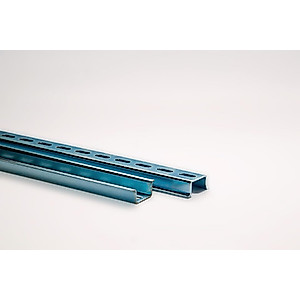 ONE Pre-Cut 225 mm (~9 INCH(8.9")) RoHS Steel Slotted 35 x 15 mm DIN Rail