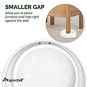 ASPECTEK Bed Bug Trap, Bed Bug Interceptor-Pack of 8. Insect Trap, Safe Eco Friendly, Bed Bug Eliminator (White)