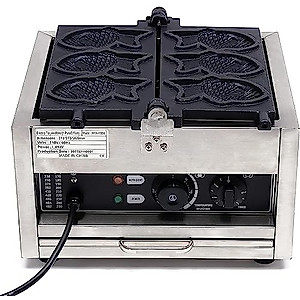 3Pcs Taiyaki Fish Waffle Maker, 1500W Commercial Electric Non Stick Fish-shaped Waffle Machine, Waffle Iron Baker Machine, Electric Corn Dog Waffle Maker Hot Dog Muffin Machine for Party Cafe Tea Shop