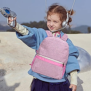 CROWNBLANKS Kids Toddler Backpack Book Bag Seersucker Kindergarten Backpacks for 2-5 Years Boys Girls School Bag