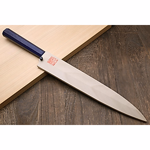Yoshihiro Inox Stainless Steel Yanagi Sushi Sashimi Japanese Chef Knife with Saya Cover (11.8'' (300mm))