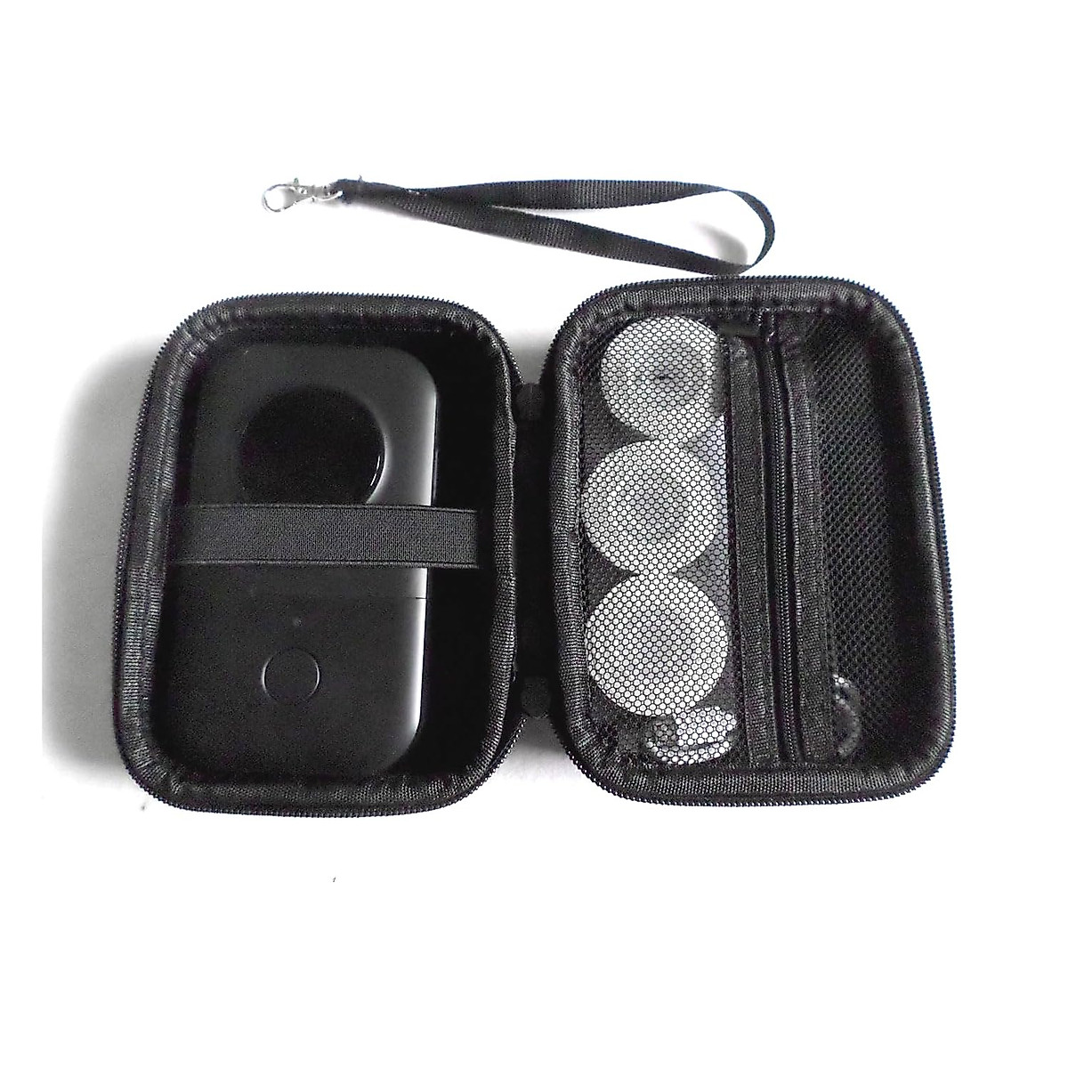 AMSAMOTION Label Maker Case for SUPVAN E10 Mini Bluetooth Label Printer, Extra Interior Mesh Pocket Fits Label Paper Cable