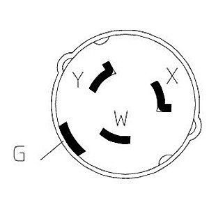 Parkworld 886283 Marine Shore Power 50A SS2-50 Plug Male to Generator Locking 30A L14-30 Receptacle Female